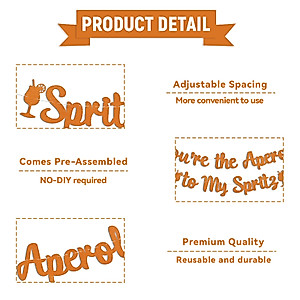 You're the Aperol to My Spritz Banner - Spritz O’Clock Bridal Shower Sign, Spritz Bar, Lemon Citrus Theme Bride to Be Wedding Engagement Party Decor Orange Glitter