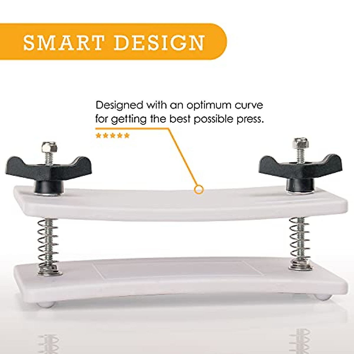 Extra Firm Tofu Press - by Healthy Express - Premium curved plates for superior pressing results on Firm and Extra Firm tofu. Perfect Press every time!