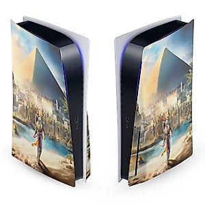 Head Case Designs Officially Licensed Assassin's Creed Key Art Bayek Origins Graphics Matte Vinyl Faceplate Sticker Gaming Skin Decal Cover Compatible With Sony PlayStation 5 PS5 Disc Edition Console