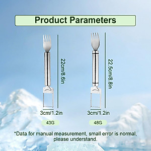 Upgraded 2-in-1 Stainless Steel Fruit Cutter, 2024 New Watermelon Fork Slicer Cutter Slicer Tool, Dual Head Fruit Forks Slicer Knife with Round Handle (1 PCS)