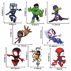 Spider Party Supplies,8PCS Yard Signs with Stakes,Spidey Friends Birthday Decorations,Outdoor Lawn Yard Signs for Spidey theme Party (Spidey Friends)