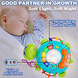 Baby Toys 12-18 months Infant Toys Toddlers Musical Toys Crawling Turtle Toy Educational Learning Toys for 1 2 3 Years Old Kids Interacting Toys Crawling Toys for Babies Toddlers Holiday Birthday Gift