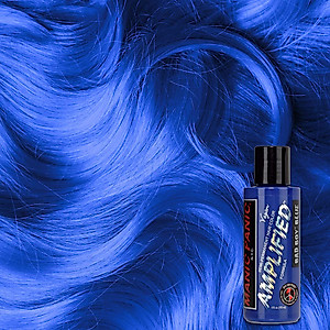 MANIC PANIC Bad Boy Blue Hair Color - Amplified - Semi-Permanent Hair Dye - Dark Denim Blue Shade with Green & Grey Undertones - Vegan, PPD & Ammonia-Free - For Coloring Hair on Women & Men