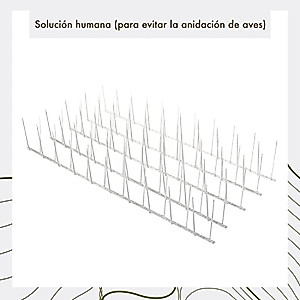 Bird Blinder Plastic Bird Spikes - Polycarbonate Deterrent for Pigeons and Other Small Birds - Bird Nest Prevention, Bird Repellent Outdoor Devices (16 Foot Coverage)