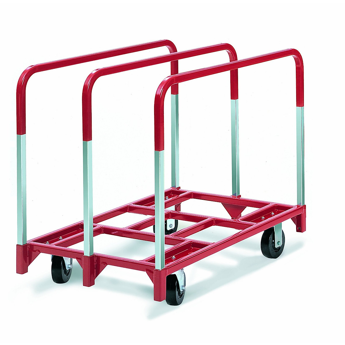 Raymond 3860 Steel Panel Mover with 3 Standard Upright and 6" x 2" Phenolic Caster, 2400 lbs Capacity, 41" Length x 32" Width x 9" Height