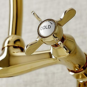 Kingston Brass KS114PB Essex Kitchen Faucet, Polished Brass