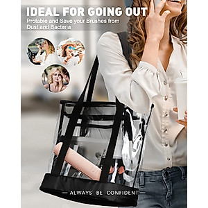 CORNERIA Travel Makeup Brush Case with Magnets lock, Portable Makeup Brush Cosmetic Holder, Soft and Comfortable Makeup Brush Organizer, Fashionable and Beautiful Cosmetic Brush Bag