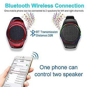 Frewico X10 Wearable,Portable Bluetooth Speaker Watch,Cear Call Speakerphone,IPX5 Waterproof,TWS,SD Card Slot(Black)