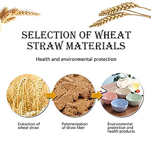 4 PCS 6inch Lightweight Wheat Straw Bowl, Unbreakable Cereal Pasta Bowls Microwave& Dishwasher Safe, Reusable Tableware Dinnerware Fruit Snack Container (GREEN)