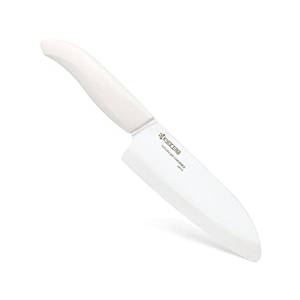 Kyocera Advanced Ceramic Revolution Series 5-1/2-inch Santoku Knife and Y Peeler Set, White