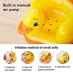 Baby Inflatable Seat for Babies 3-36 Months Built in Air Pump Infant Back Support Baby Chairs Infant Support Seat Toddler Chair for Sitting Up Baby Shower Chair Floor Seat Suiotable for Baby Gift
