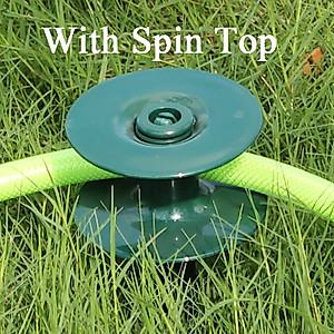 Coloch 6 Pack Hose Guard Stake, 10 Inch Garden Hose Guide Spike Zinced Metal Spike with Heavy Spin Top, Keep Garden Hose Out of Flower Beds for Plant Protection, Greenhouse, Yard Lawn