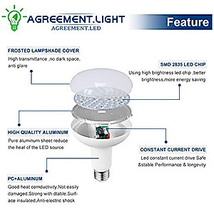 12W BR30 LED lamp (100Watt Equivalent), Natural White 4000K Dimmable 120 Volt 1260 Lumens LED Flood Light Bulb Indoor Outdoor Lighting,E26 Base (4 Pack)