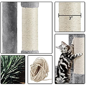 Yaheetech 70 inches Stable Cat Tree with Padded Platform, Replaceable Dangling Balls, Hammock, Basket and Condo, Cat Tower Furniture for Kittens, Cats and Pets