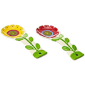 Appletree 9-1/4-Inch Ceramic Spoon rest, Set of 2