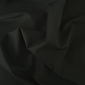 Generic Solid Black Cotton Fabric by The Yard Sewing Quilting Combed Cotton Broadcloth 5 Yard
