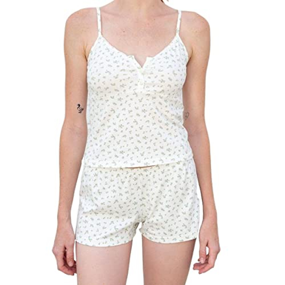 Faithtur Sexy Two Piece Outfits for Women Y2k Summer Clothes Suit Tank Top Camis and Shorts Bottoms Set 2Piece Fashion Streetwear (ND White, S)