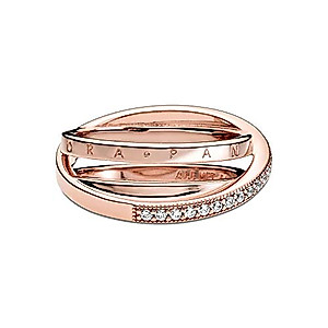 PANDORA Crossover Pave Triple Band, Clear CZ