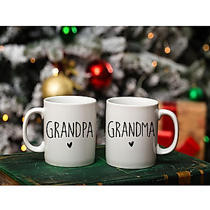 CATABUBU New Grandparents Coffee Mugs Set, Promoted to Be Grandparents Mug, Pregnancy Reveal Announcement, Baby Shower Gifts for Grandparents, Baby Reveal Surprise Publicity-7