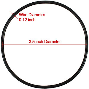 ANCIRS 3 Pcs 3.5" O.D. Replacement O-Rings for 10" Reverse Osmosis Water Filter Housing