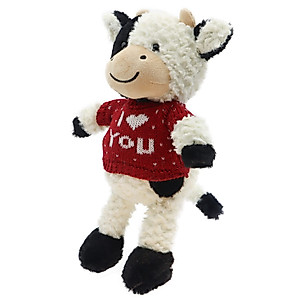 RELIGES 9" Cute Cow Stuffed Animals Soft Cuddly Cow Plush Stuffed Animal Birthday Gifts for Boys and Girls, Plush Animal Decorations (Cows - Standing-Red Coat)