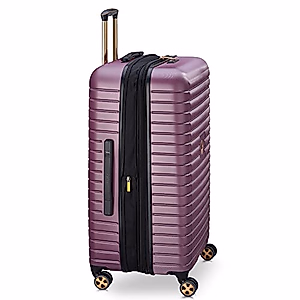 DELSEY Paris Cruise 3.0 Hardside Expandable Luggage with Spinner Wheels, Plum, Checked-Large 28 Inch