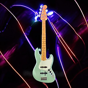 Fender American Professional II 5-String Jazz Bass, Mystic Surf Green, Maple Fingerboard