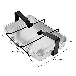 Stanbroil 7515 Aluminum Gas Grill Catch Pan and Holder Grease Collection Pan Replacement for Weber Genesis 1000-5500, Genesis Silver/Gold/Platinum, Genesis II Series, Platinum I/II, and Summit Grills