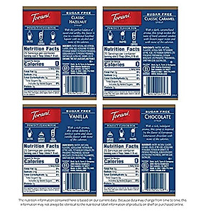 Torani Sugar Free Syrup, Variety Pack, 25.4 Ounce (Pack of 4)