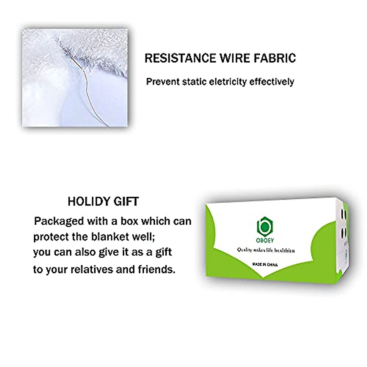 OBOEY Fleece Blanket 350GSM Bed Throw Blankets, Lightweight Microfiber Anti-Static Blanket- 50x60 inches Dark Grey