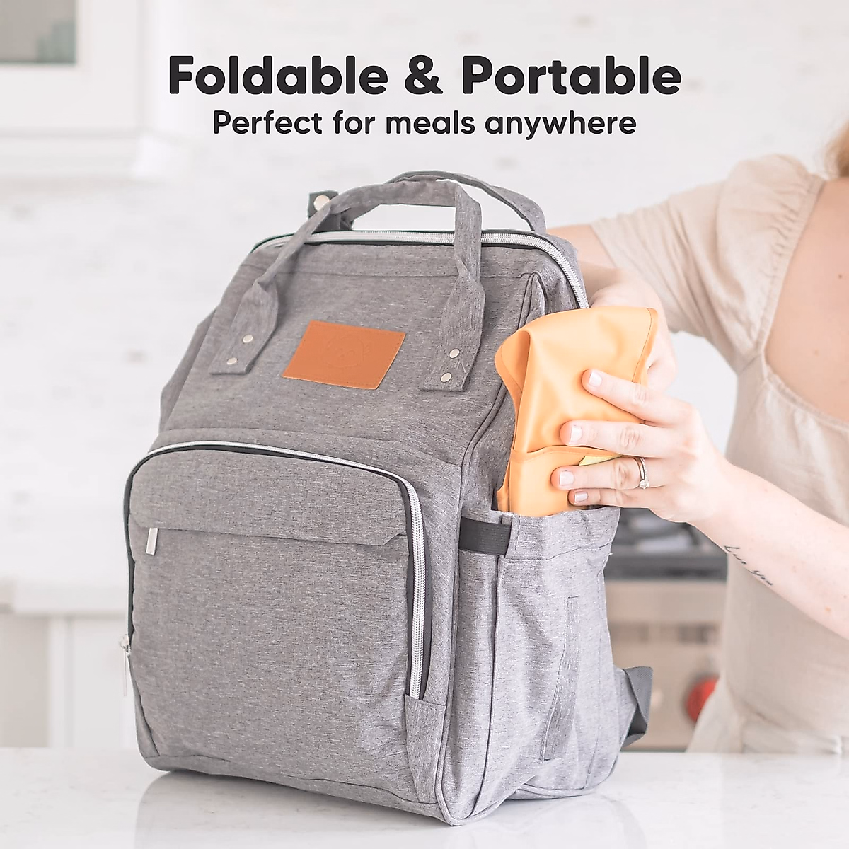 KeaBabies 12-Pack Glass Baby Food Containers and 3-Pack Waterproof Baby Bibs for Eating - Leak-Proof Baby Food Storage Containers - Lightweight Baby Bib with Food Catcher