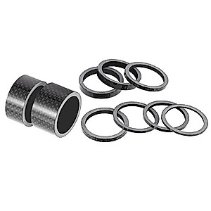 Sumind 11 Pieces Bike Carbon Fiber Headset Spacer Bicycle 1-1/8 Inch 20 15 10 5 3 2 1 mm, 7 Size