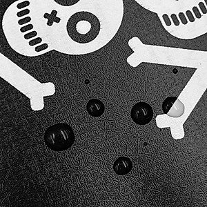 Yifely Black White Skull Shelf Liner Countertop Door Sticker Vinyl Drawer Covering Paper Protective Table-top Surface 17.7inch by 9.8 Feet