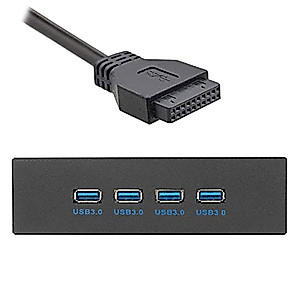 Xiwai USB 3.0 HUB 4 Ports Front Panel to Motherboard 20Pin Connector Cable for 5.25" CD-ROM Bay