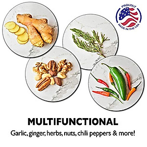 Nextrend Garlic Twister 4th Gen - Ginger, Herb, Nuts, Garlic - Handheld Kitchen Mincer, Easy to Clean! (Clear)