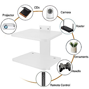 Siondoux Floating Entertainment Shelf - Wooden DVD & TV Shelf for Wall, Perfect for Projector, PS5, DVD Player, Game Console, Cable Box