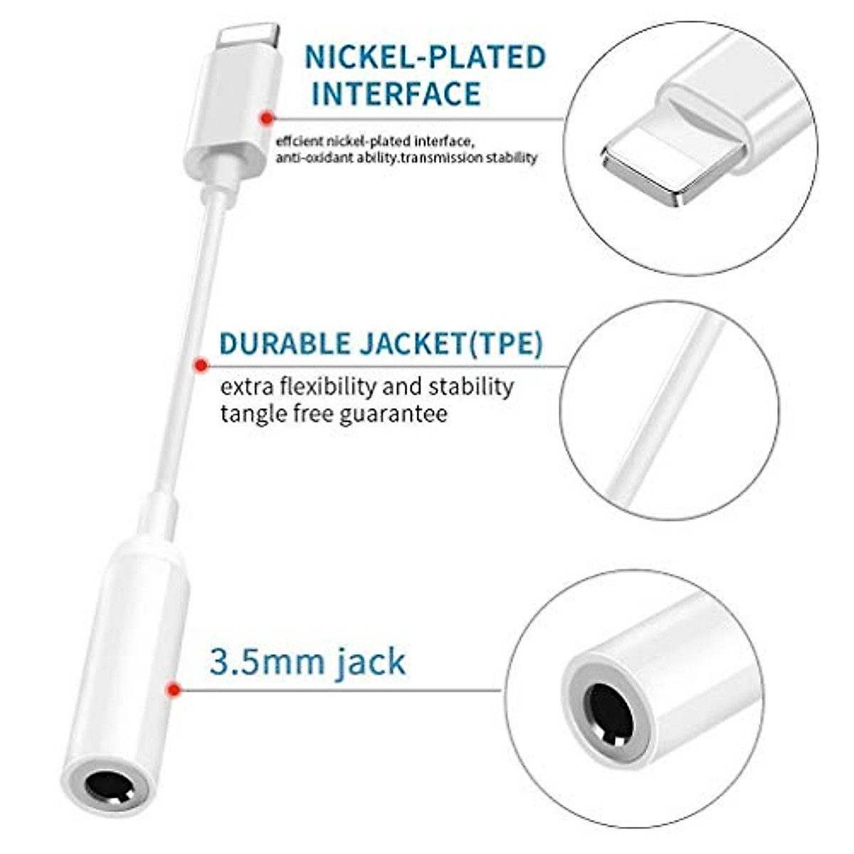 [Apple MFi Certified] iPhone 3.5mm Headphone Jack Adapter,2 Pack for Apple Lightning to 3.5mm Earphones Jack Adapter Cord Dongle Aux Cable Converter Accessories Compatible with iPhone14 13 12 11/Xs/XR