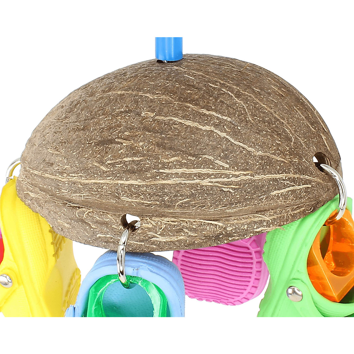 Bonka Bird Toys 1784 Coco Sandal Colorful Natural Chew Pull Hanging Parrot African Grey Cockatoo Cockatiel Parrotlet