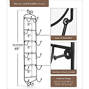 Sorbus Towel Rack Wall Mounted – Metal Towel Holder for Bathroom Wall, Washcloth, Rolled Bath Towels, Spa, Gym, Camper Rv, Shelf Cabinet - 6 Level Wine Rack Wall Mounted for Kitchen Bar, Wine Cellar