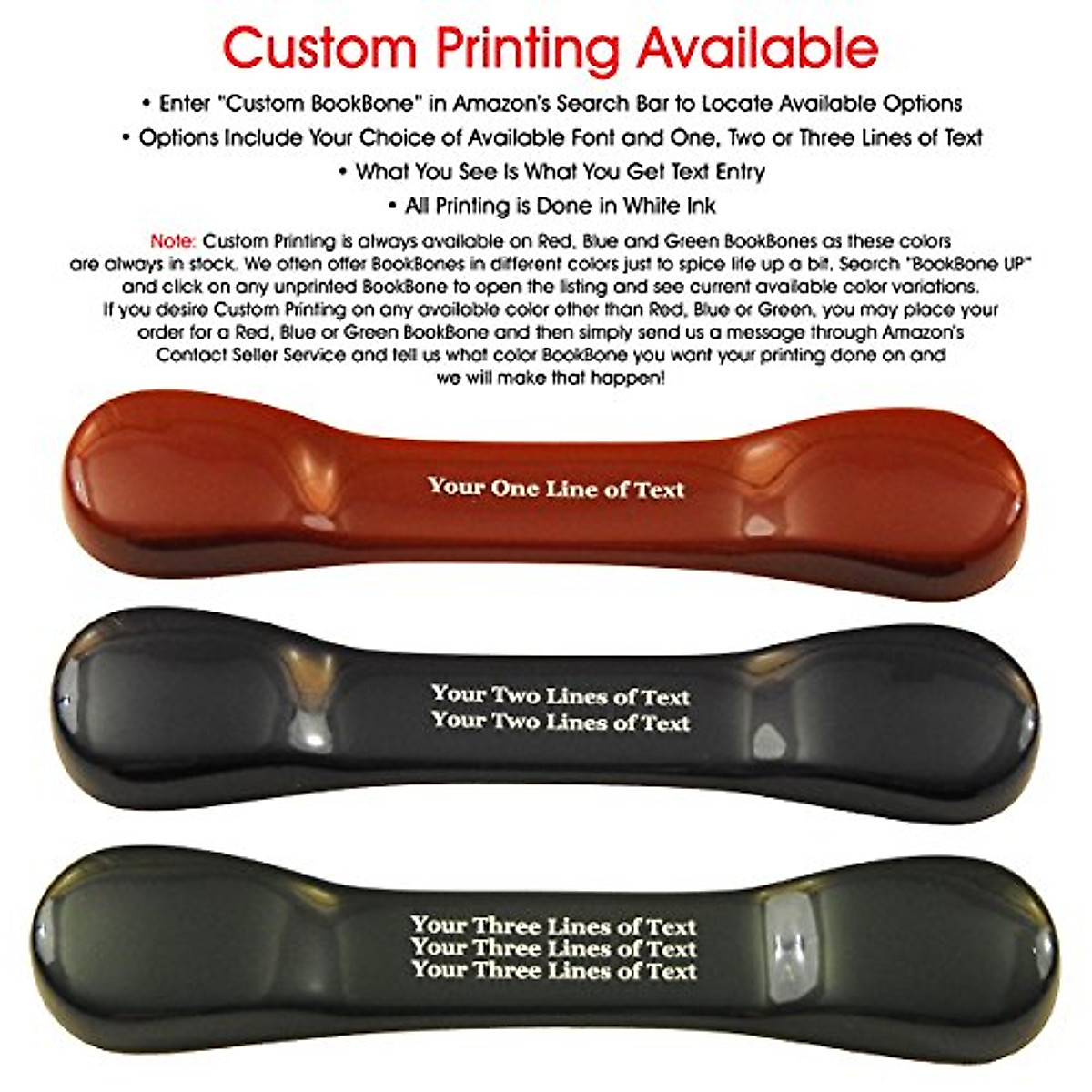 BookBone (TM) - Made in The USA - The Original Weighted Rubber Bookmark - Printed with - So Many Books, So Little Time… - Holds Books Open