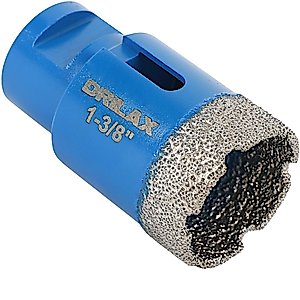 1-3/8 inch Diamond Hole Saw for Angle Grinders Masonry Granite Quartz Porcelain Ceramic Tile Hole Saw Brick 5/8"-11 Threaded Connection Heavy Duty Diamond Core Hole Saw for Concrete Dry