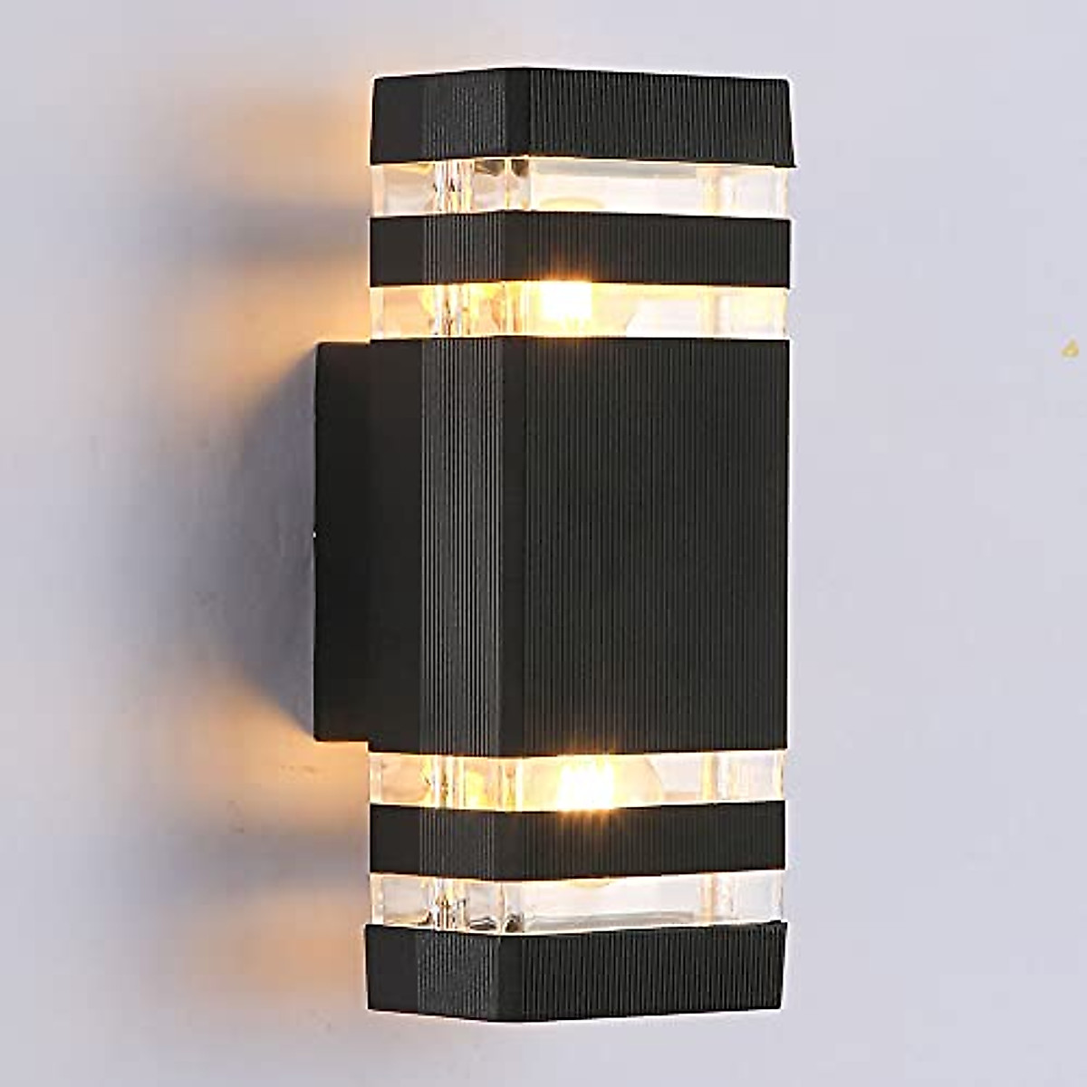 MENGYAGE Outdoor Wall Lights, Exterior Sconce Light Fixture, Up and Down Porch Lights Outdoor Wall Mount, Modern Aluminum Waterproof Lamps for Porch Patio Garage (2pack)