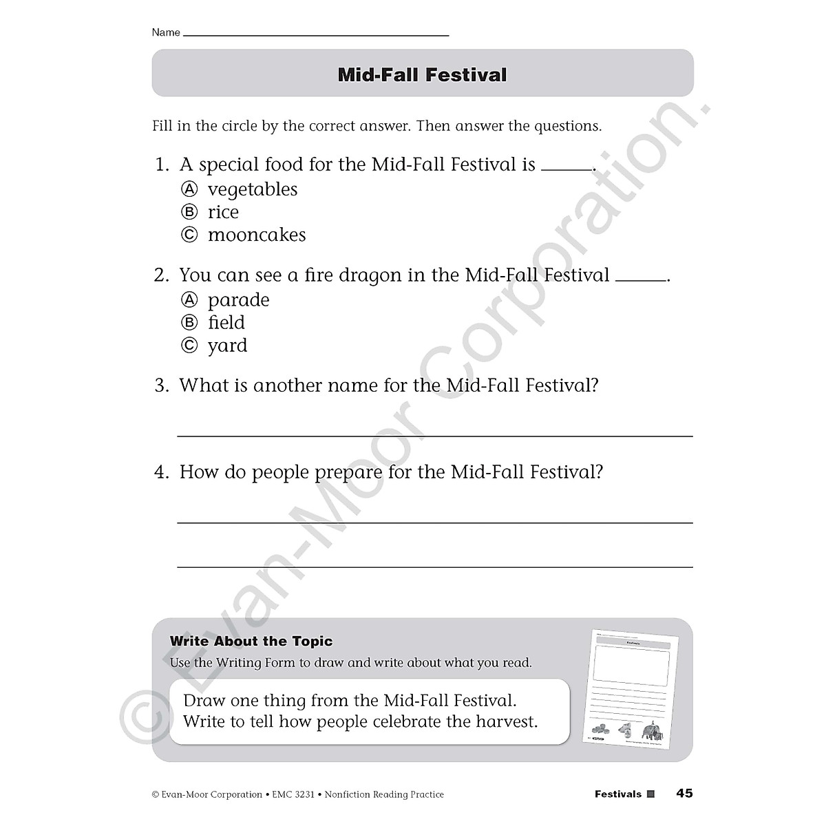 Evan-Moor Non-Fiction Reading Practice, Grade 1