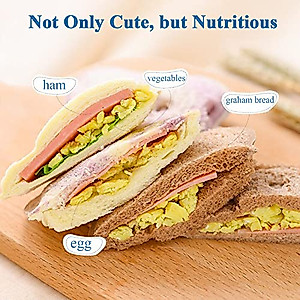 Sandwich Cutter, 5 PCS Sandwich Cutter and Sealer for Kids, Mini Cartoon Bear Squirrel Dolphin Sea Dog Bread Cutter Sandwich Cutters for Kids Bento Box