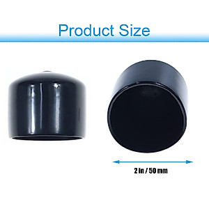 2" (50 mm) Rubber end caps Soft PVC Rubber Plug Thread Protective Sleeve Rubber Protective Cap Screw Protective Cap Round Plastic Cover Rubber Sleeve