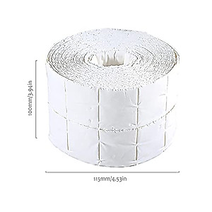 Lint- Roll 500 Of Cellulose Remover Pads Cotton Wipes Towel Nail Cleaning Swabs And Gel 240 Grit Nail File Buffer (A, One Size)