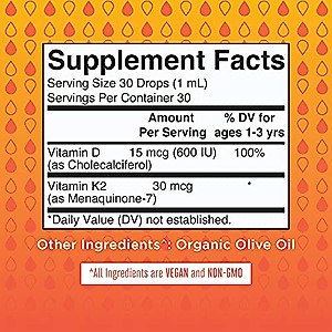 USDA Organic Cocomelon Toddler Vitamin C Liquid Drops & Vitamin D3 + K2 Spray for Toddlers Bundle by MaryRuth's | Immune Support for Kids | Calcium Absorption | Strong Bones | Vegan | Non-GMO