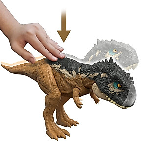 Jurassic World Skorpiovenator Dinosaur Action Figure Dino Kids Roar Strike Feature with Attack Roar Gift Bundle with 2 My Outlet Mall Stickers