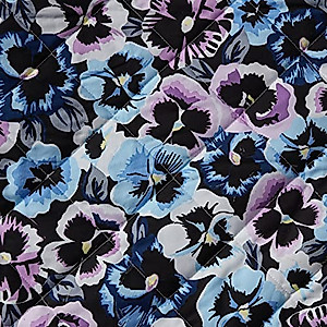 Vera Bradley Women's Throw Blanket, Plum Pansies, One Size