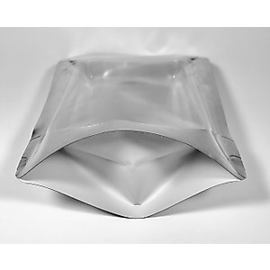 Smell Proof Resealable Mylar Storage Bags (50 Pack) Plus Sized 4.5" x 6.5" x 1.5" Inch Stand Up Pouch For Small Business. Includes 2 Large Bonus Bags. Food Grade. Heat Sealable With Iron. Roypack